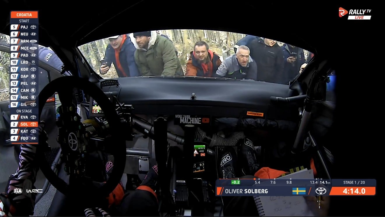VIDEO: Vaata, kuidas Oliver Solberg Horvaatia MM-ralli avakatsel teelt ...